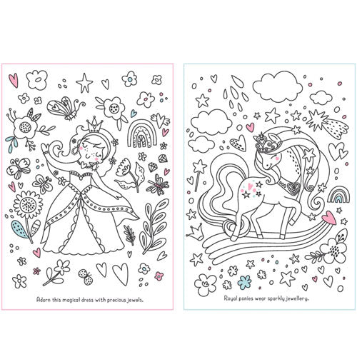 Sparkle & Shine Magical Kingdom Colouring Book – Yellow Zebra