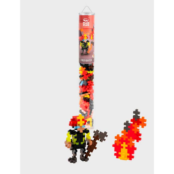 Plus Plus - 100 Piece Tube - Firefighter – Yellow Zebra