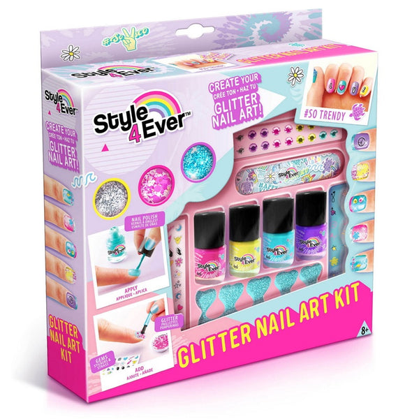 Style 4 Ever - Glitter Nail Art Kit – Yellow Zebra