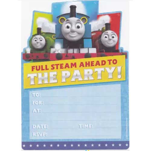Invitations - Thomas the Tank Engine - 16 Pack – Yellow Zebra