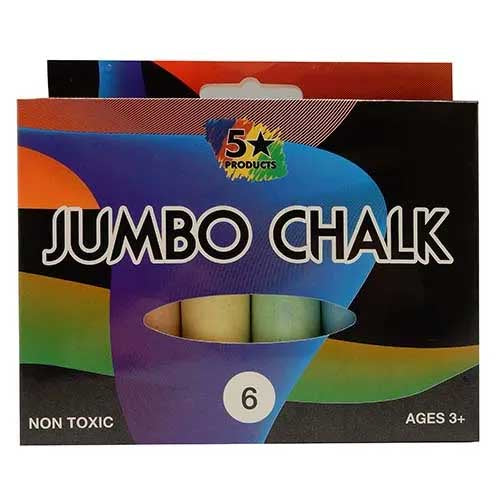 Five Star - Jumbo Chalk 6pc – Yellow Zebra