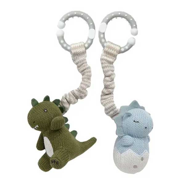 2 Pack Stroller Toys - Dinosaurs – Yellow Zebra