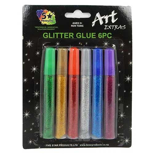 5 Star - Glitter Glue - 6 Pack - Standard – Yellow Zebra