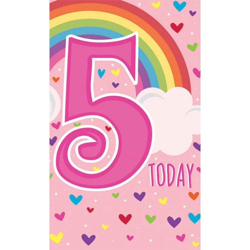 5 Today Rainbow - Birthday Card – Yellow Zebra