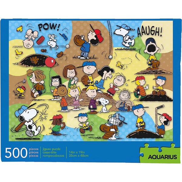Snoopy Peanuts - Baseball - 500 Piece Puzzle – Yellow Zebra