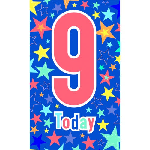 9 Today - Birthday Card – Yellow Zebra