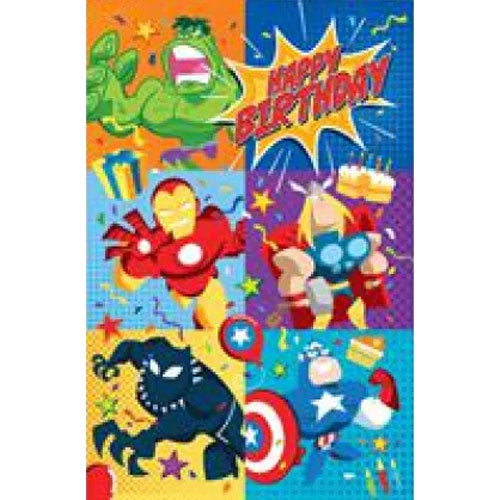 Birthday Card - Marvel Avengers – Yellow Zebra